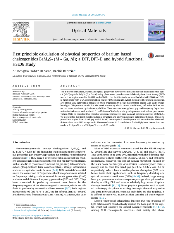(PDF) First principle calculation of physical properties of barium ...