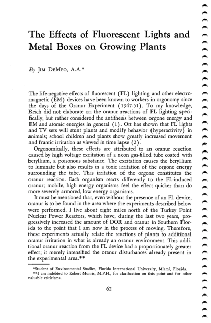 (PDF) Effects of Fluorescent Lights and Metal Boxes on Growing Plants