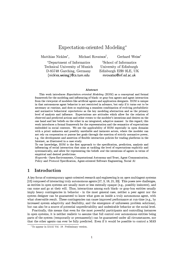 (PDF) Expectation-oriented modeling