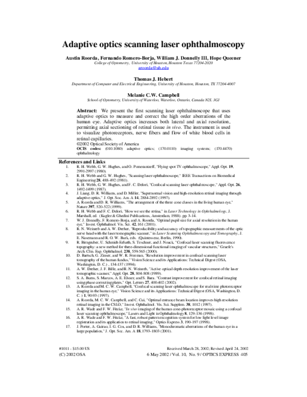 (PDF) Adaptive Optics Scanning Laser Ophthalmoscopy Images in a Family ...