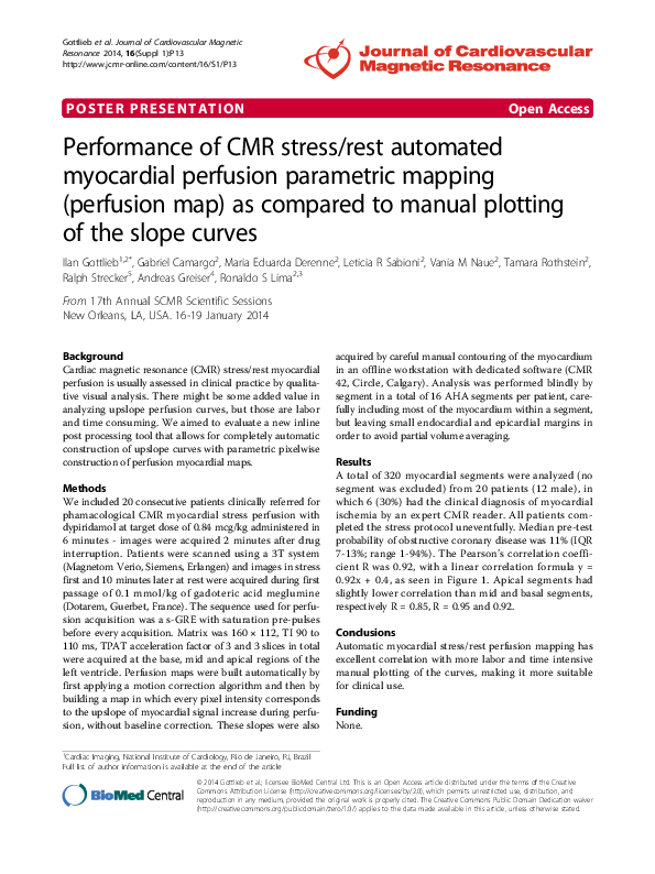 (PDF) Performance of CMR stress/rest automated myocardial perfusion ...