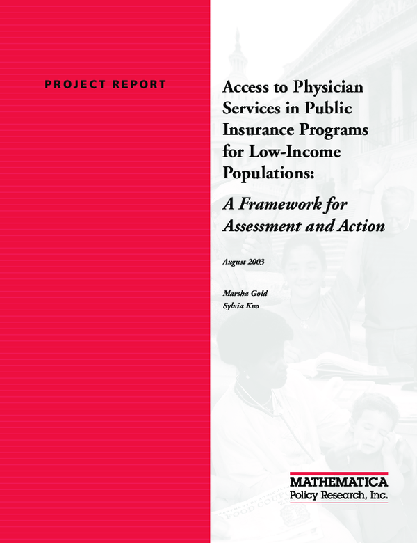 (PDF) Access to Physician Services in Public Insurance Programs for Low ...