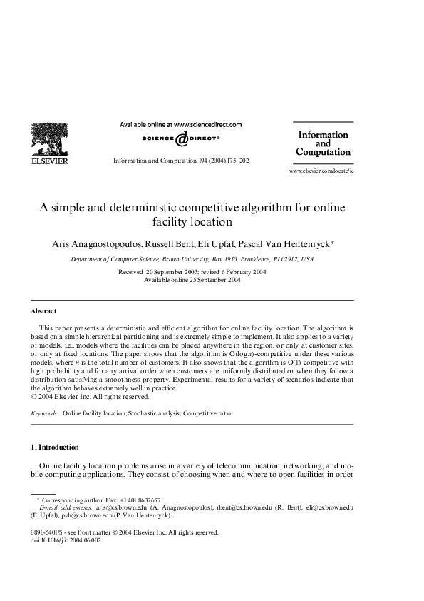 (PDF) A simple and deterministic competitive algorithm for online ... (PDF) A simple and deterministic competitive algorithm for online ...