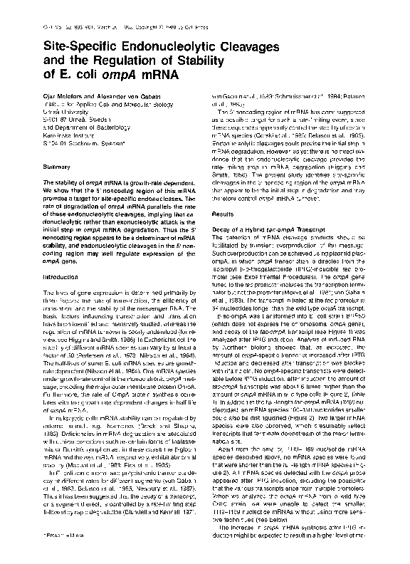 (PDF) Site-specific endonucleolytic cleavages and the regulation of ...