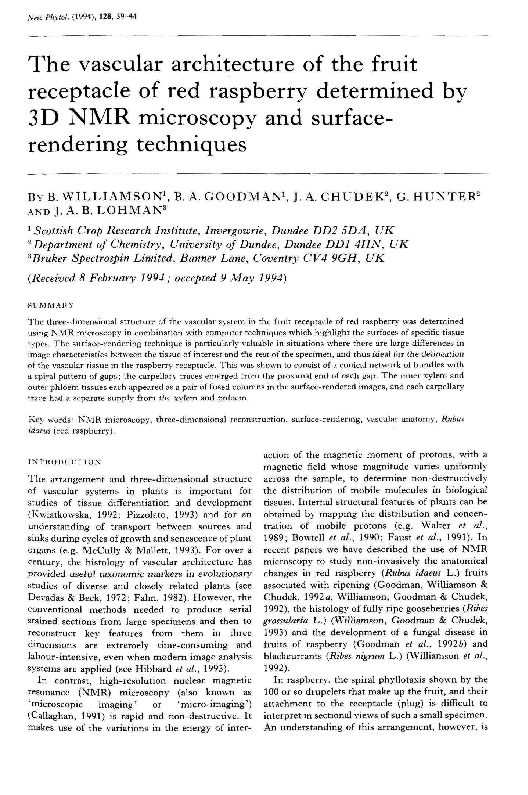 (PDF) The vascular architecture of the fruit receptacle of red ...