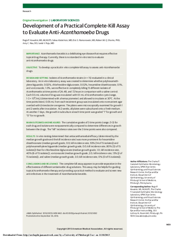(PDF) Development of a Practical Complete-Kill Assay to Evaluate Anti ...