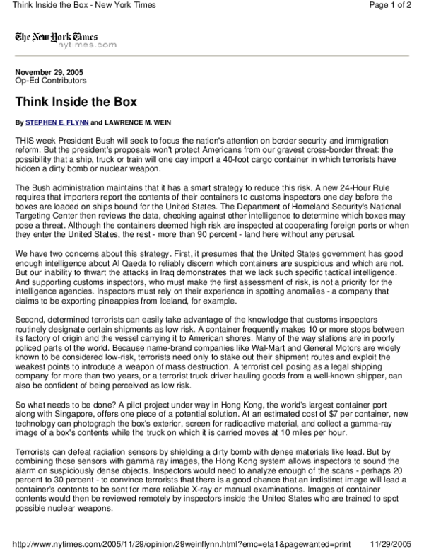 (PDF) Think Inside the Box