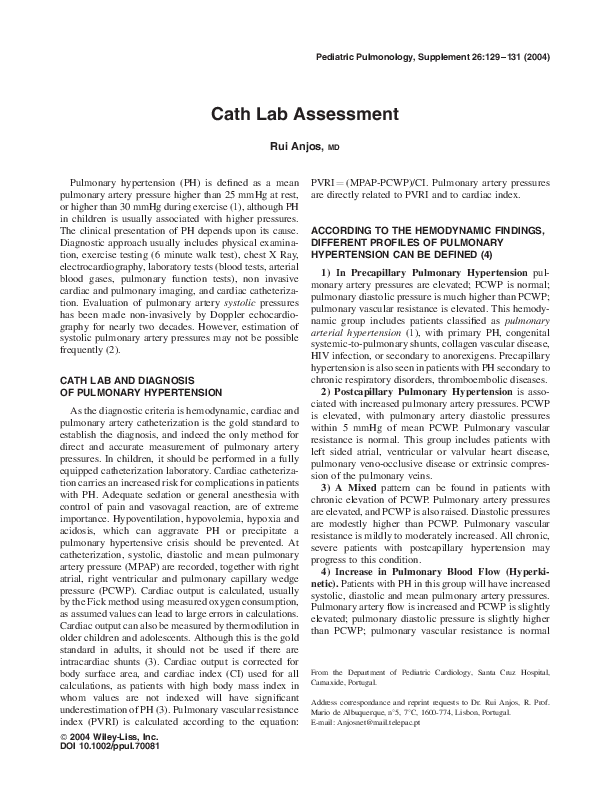 (PDF) Cath lab assessment