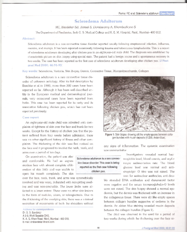 (PDF) Case Report - Scleredema Adultorum | Sachin Khambadkone ...