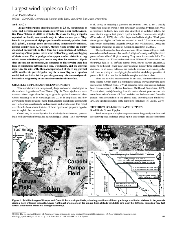 (PDF) Largest wind ripples on Earth?