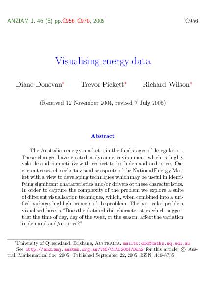 (PDF) Visualising energy data