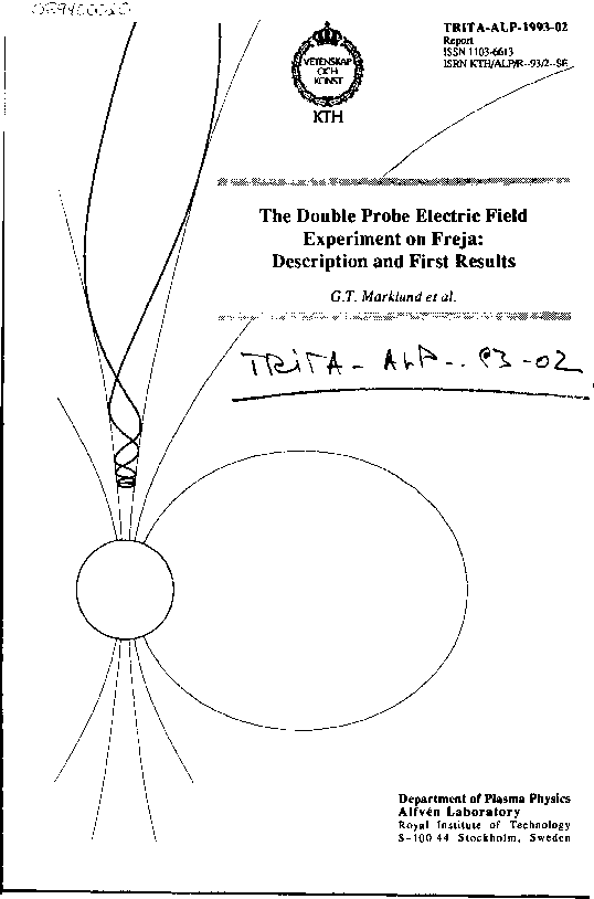 (PDF) The double probe electric field experiment on Freja: Experiment ...