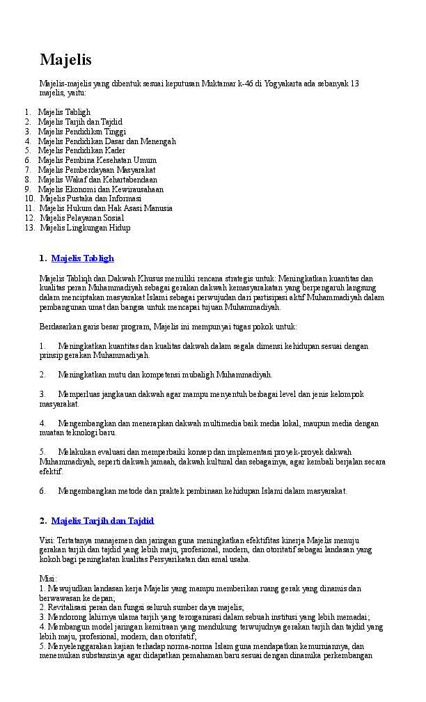 (DOC) Majelis Majelis-majelis yang dibentuk sesuai keputusan Muktamar k ...