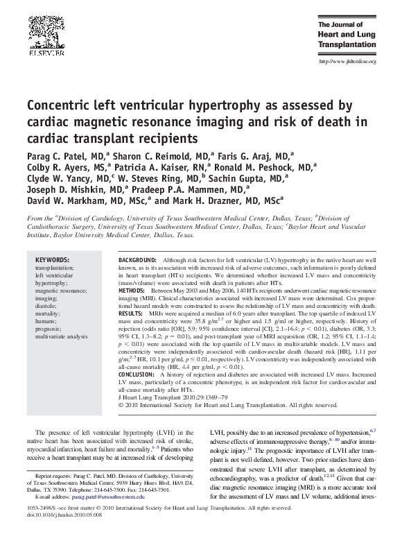 (PDF) Concentric left ventricular hypertrophy as assessed by cardiac ...