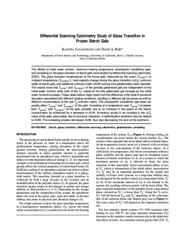 (PDF) Differential Scanning Calorimetry Study of Glass Transition in ...