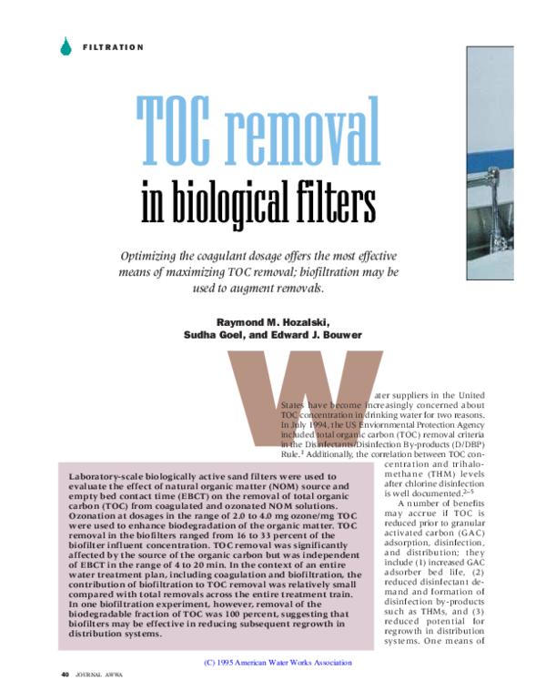 (PDF) TOC removal in biological filters