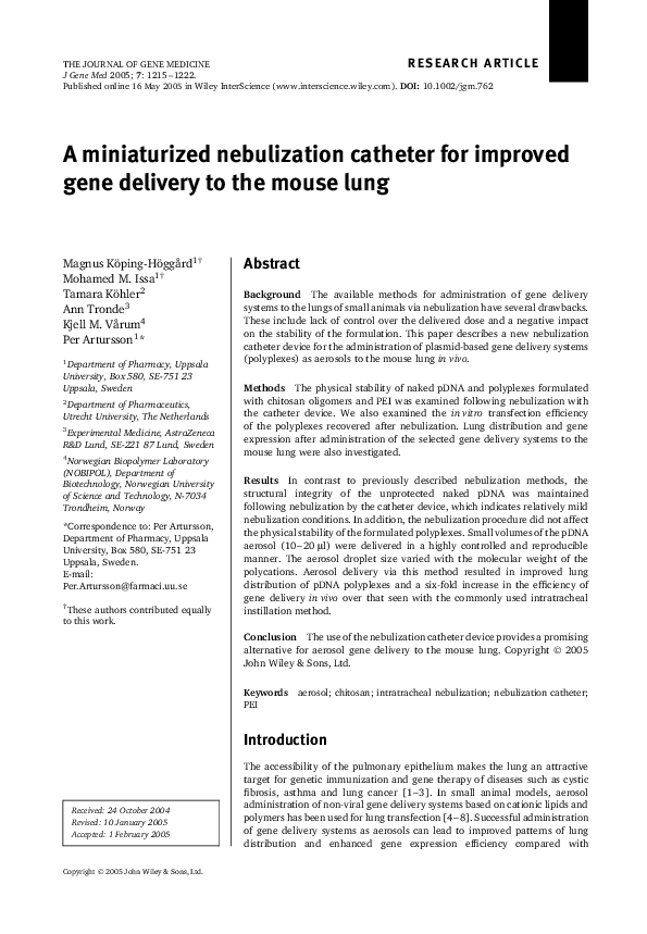 (PDF) A miniaturized nebulization catheter for improved gene delivery ...