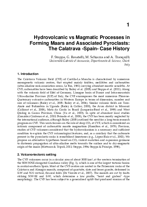 (PDF) Hydrovolcanic vs Magmatic Processes in Forming Maars and ...