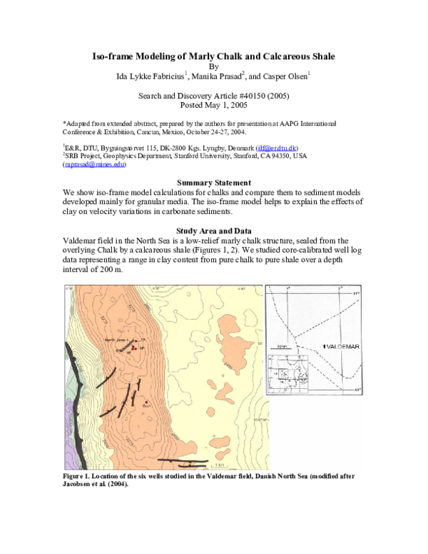 (PDF) Iso-frame Modeling of Marly Chalk and Calcareous Shale