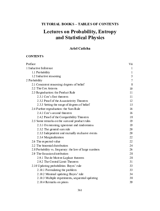 (PDF) BAYESIAN INFERENCE AND MAXIMUM ENTROPY METHODS IN SCIENCE AND ENGINEERING: Proceedings of ...