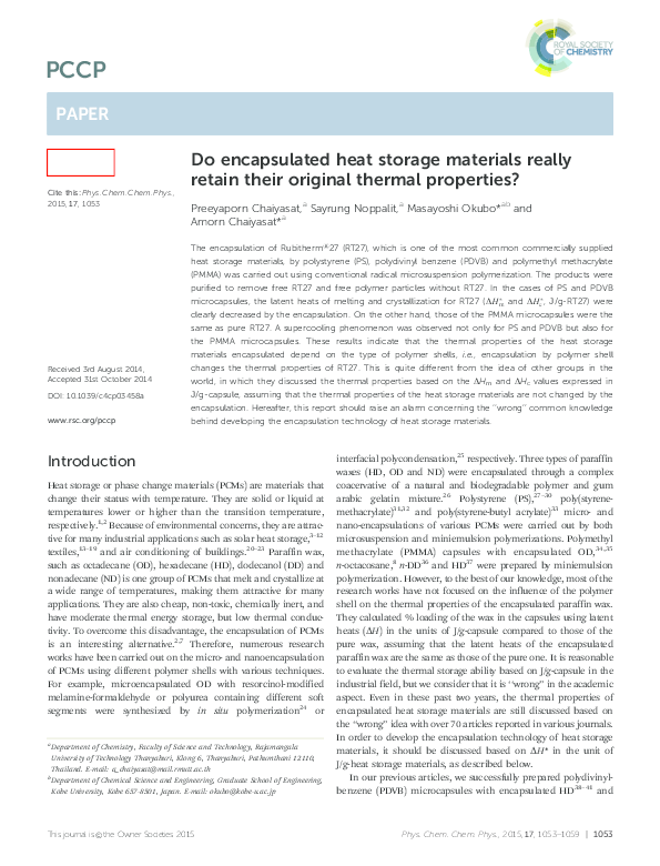 (PDF) Do encapsulated heat storage materials really retain their ...