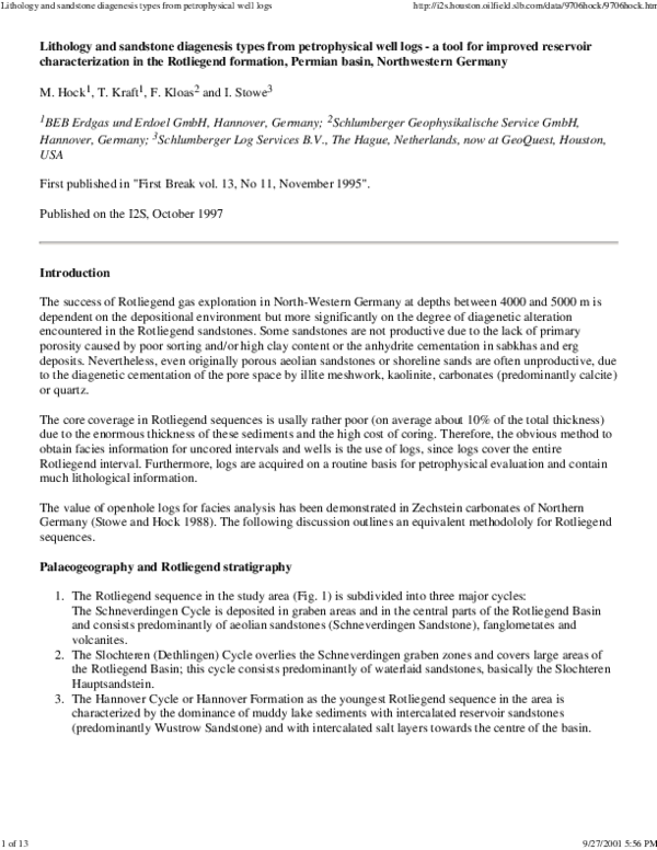 (PDF) Lithology and sandstone diagenesis types from petrophysical well ...