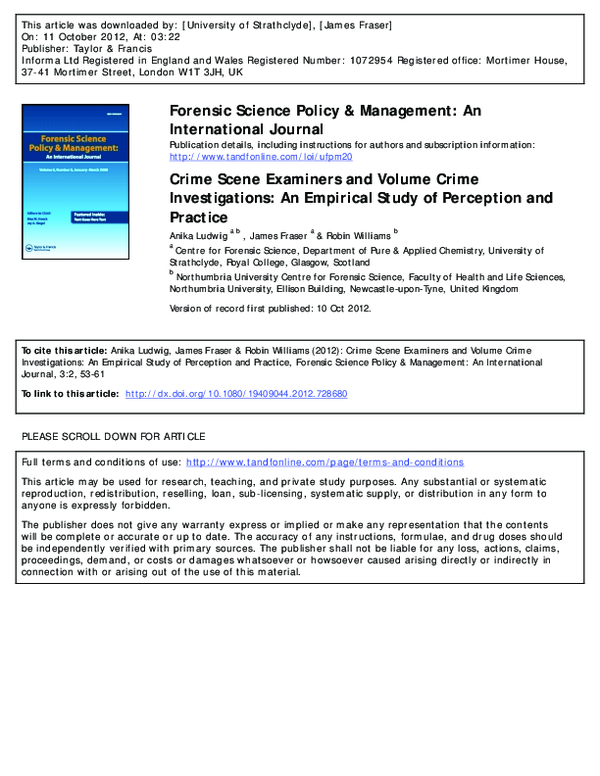 (PDF) Forensic Science Policy & Management: An International Journal ...