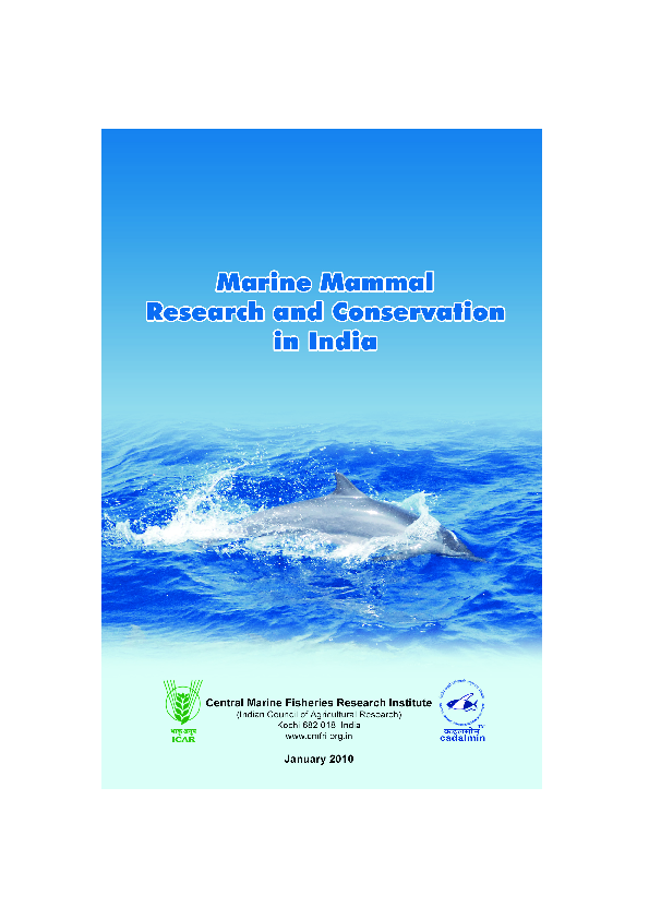(PDF) Marine mammal research and conservation in India