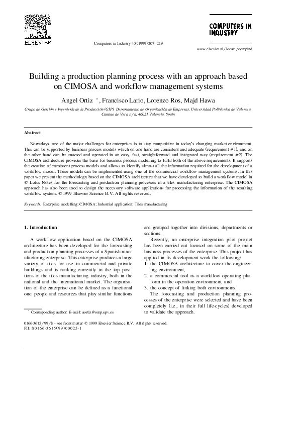 (PDF) Building a production planning process with an approach based on ...