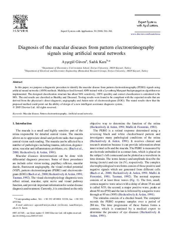 (PDF) Diagnosis of the macular diseases from pattern ...