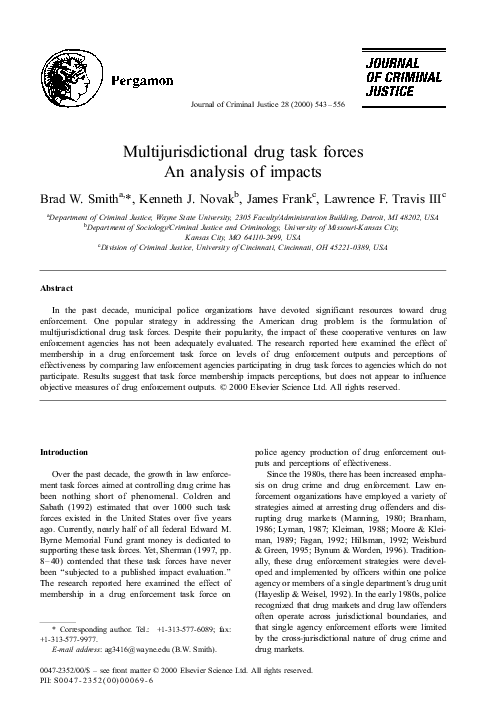 (PDF) Multijurisdictional drug task forces