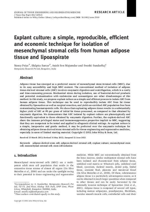 (PDF) Explant culture: a simple, reproducible, efficient and economic ...