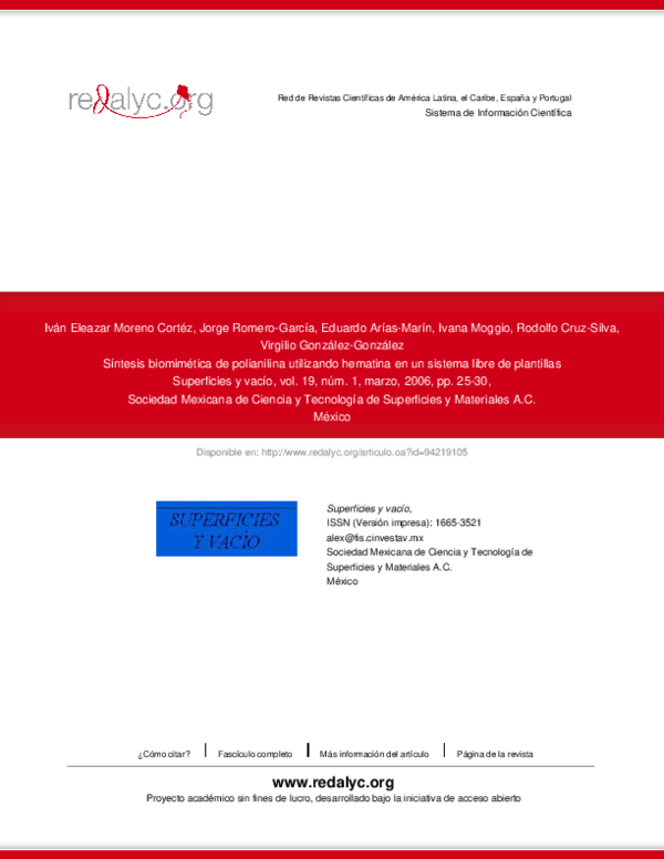 (PDF) Síntesis biomimética de polianilina utilizando hematina en un ...