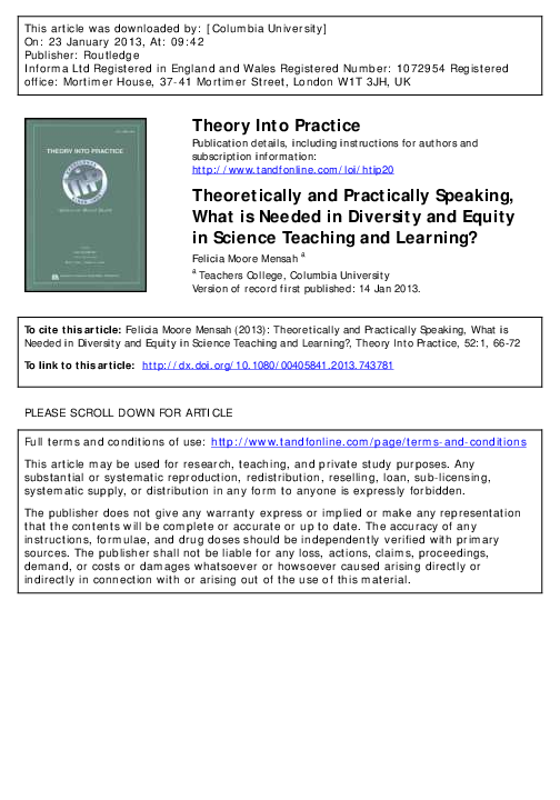 (PDF) Theoretically and Practically Speaking, What is Needed in ...