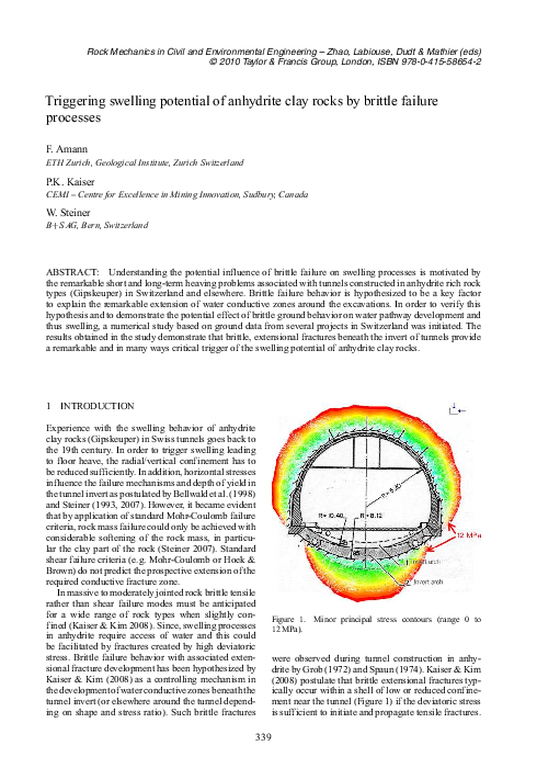 (PDF) Triggering swelling potential of anhydrite clay rocks by brittle ...