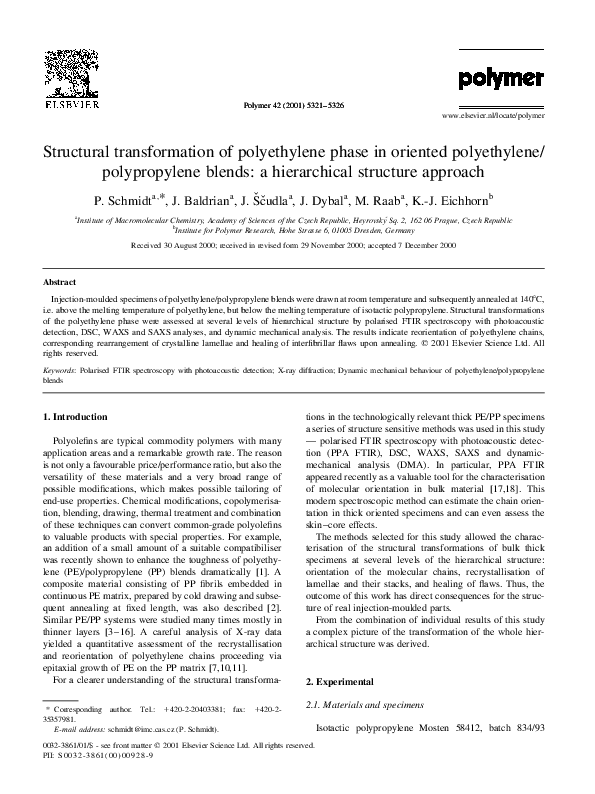 (PDF) Structural transformation of polyethylene phase in oriented ...