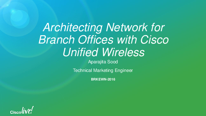 Implementing Cisco Unified Wireless Networking - Conception
