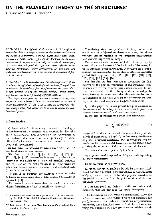 (PDF) On the reliability theory of the structures