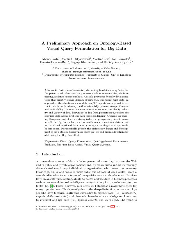 (PDF) A Preliminary Approach on Ontology-Based Visual Query Formulation for Big Data