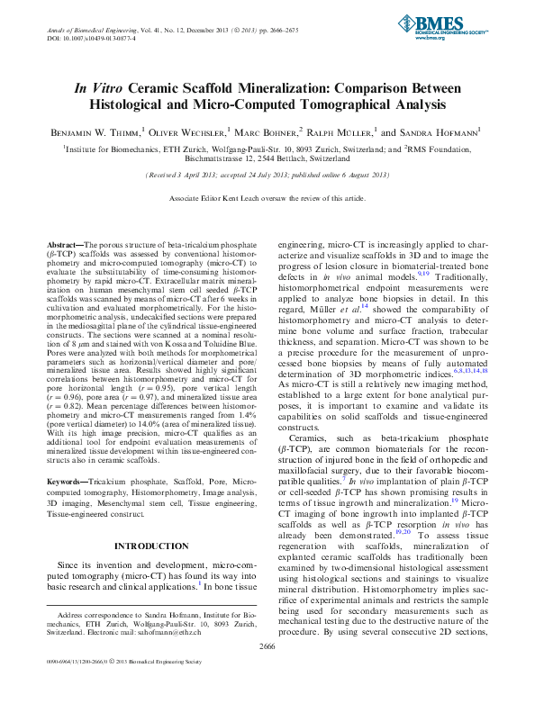 (PDF) In Vitro Ceramic Scaffold Mineralization: Comparison Between ...