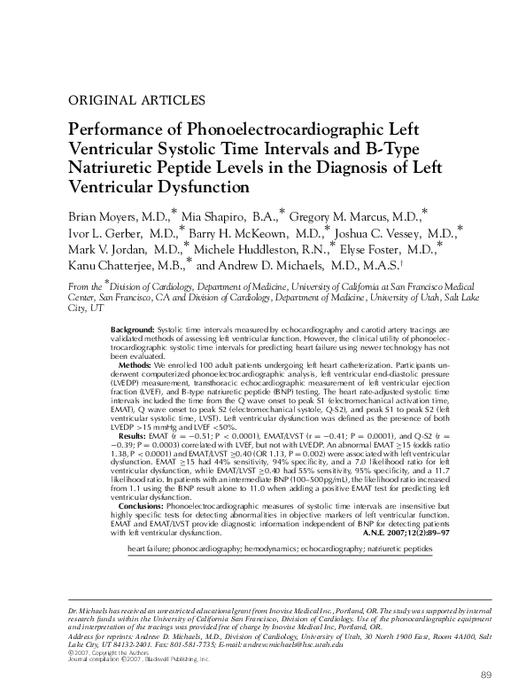 (PDF) How accurate can electrocardiogram predict left ventricular diastolic dysfunction ...
