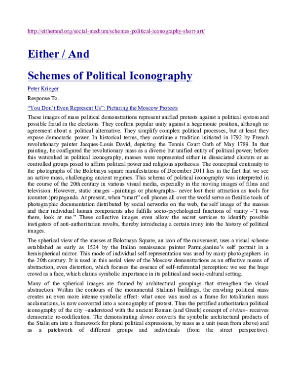 (PDF) Schemes of Political Iconography