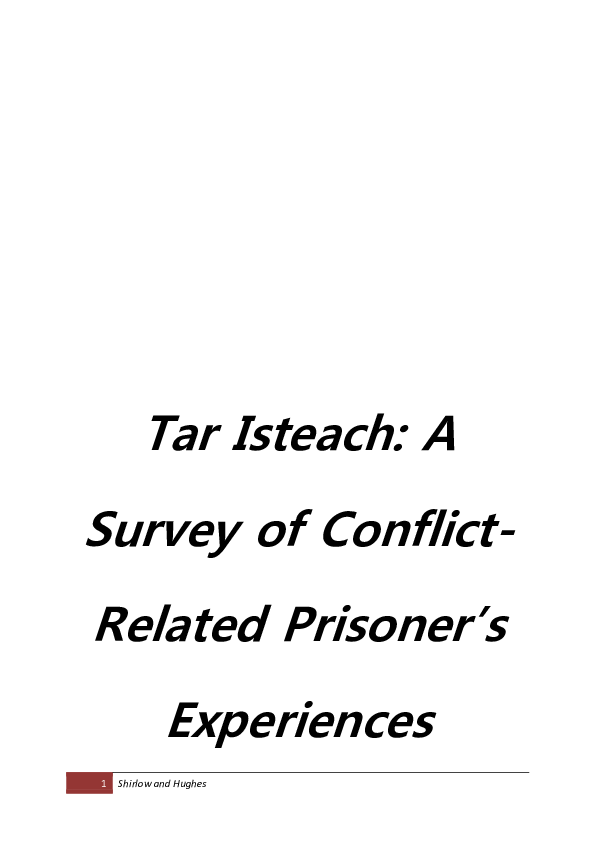 (PDF) Tar Isteach: A Survey of Conflict-Related Prisoner's Needs ...