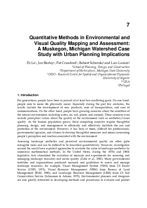 (PDF) Quantitative Methods in Environmental and Visual Quality Mapping ...