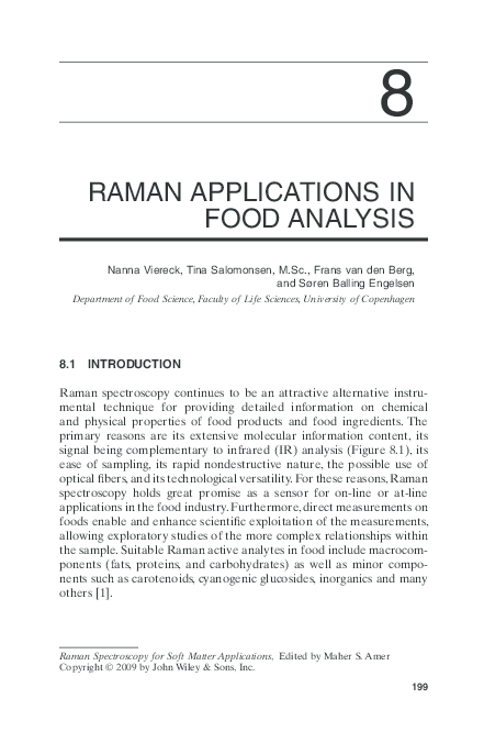 (PDF) Raman Applications in Food Analysis