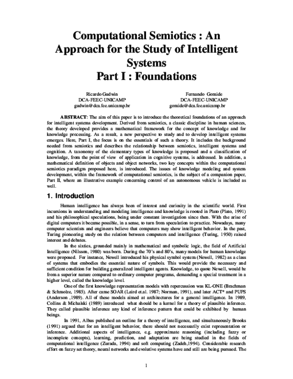 (PDF) Computational semiotics: An approach for the study of intelligent systems-Part II: Theory ...