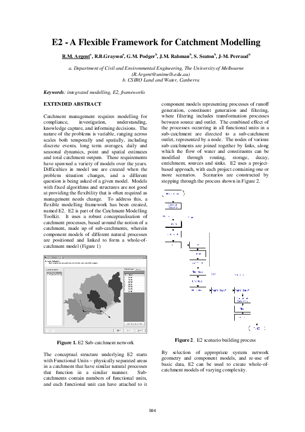 (PDF) E2-A flexible framework for catchment modelling