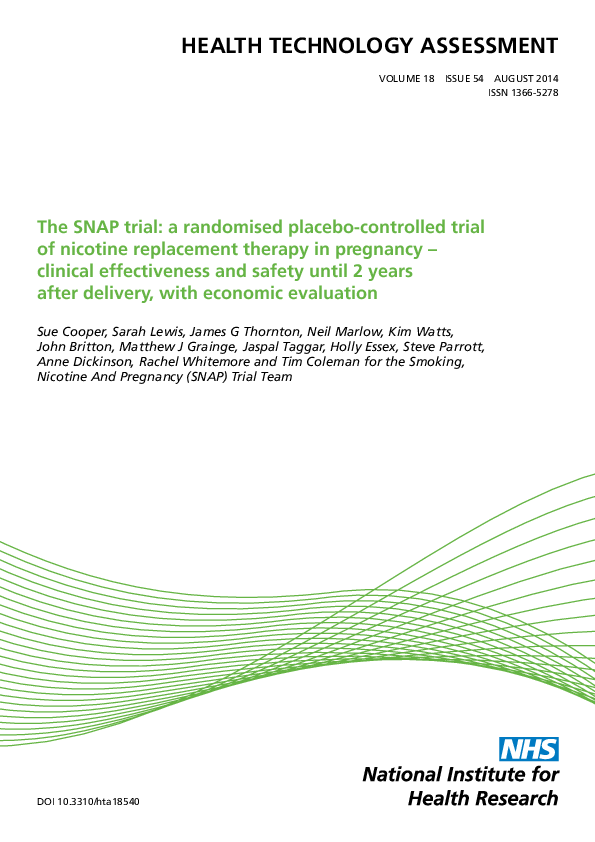 (PDF) The SNAP trial: a randomised placebo-controlled trial of nicotine ...