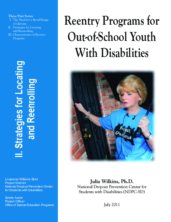 (PDF) Reentry Programs for Out-Of-School Youth: Locating and Reenrolling