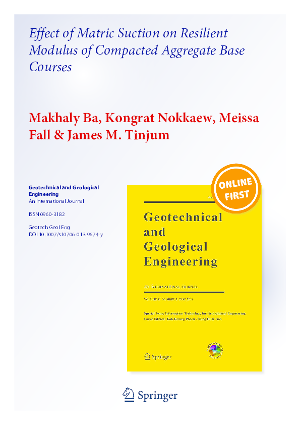 (PDF) Effect of Matric Suction on Resilient Modulus of Compacted ...